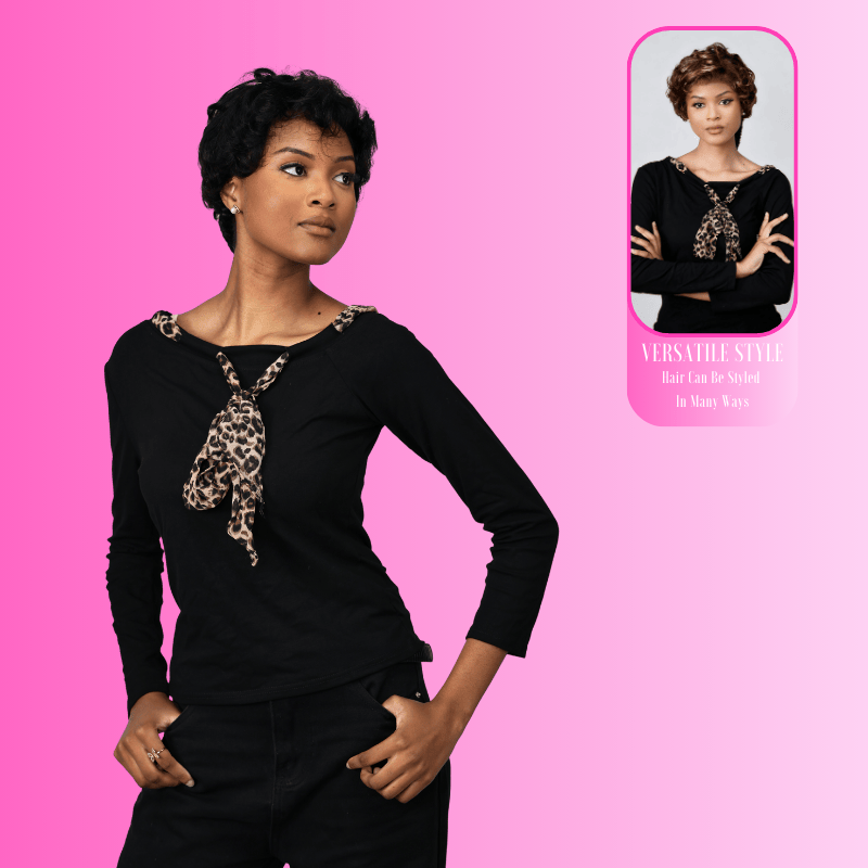 Zestwig13x4 frontal Lace pixie WigHuman Hair Wigs Glueless 6 inch Wigs ...